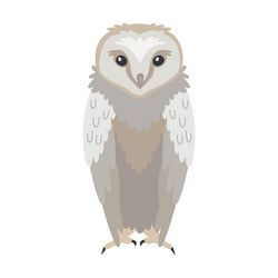 Horned owl cartoon predatory bird Royalty Free Vector Image