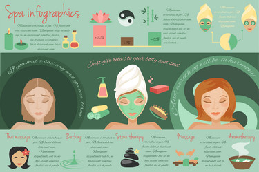 Spa infographics set infographics set Royalty Free Vector