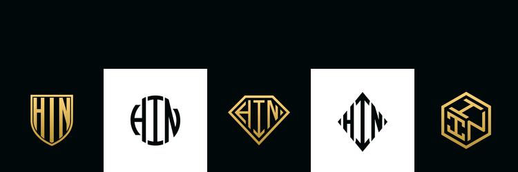 Initial letters iin logo designs bundle Royalty Free Vector