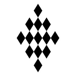 Rhombus flat icon set isolated on white background