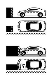 Crash test icon set Royalty Free Vector Image - VectorStock