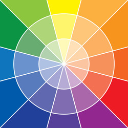 Color wheel or circle with twelve colors Vector Image