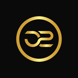 Initial monogram letter oz logo design template Vector Image