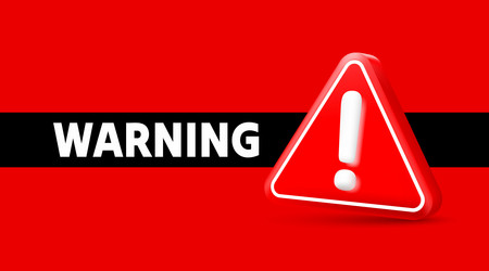 Warning caution sign problem message mark danger Vector Image