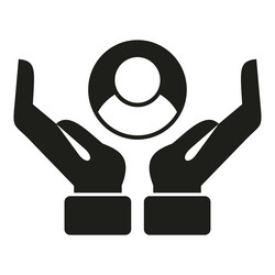 Care leader icon outline human people Royalty Free Vector