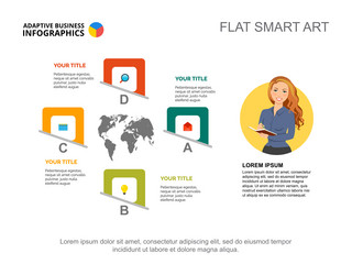 Four steps plan process chart template Royalty Free Vector