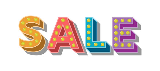 A glowing cinema sign with light bulbs Royalty Free Vector