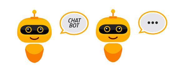 Robot icon chat bot sign for support service Vector Image