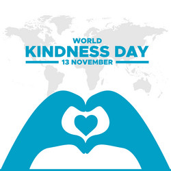 World kindness day 13th november graphic Vector Image