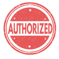 Authorized seller stamp for verified dealer Vector Image