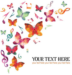 Colorful Music Notes Butterfly Vector Images (over 140)