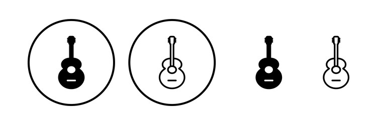 Guitar icon musical instrument sign Royalty Free Vector