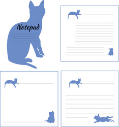 Notepad Cute Cat Vector Images (over 190)