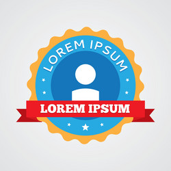 Profile badge Royalty Free Vector Image - VectorStock