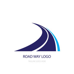 Road way logo Royalty Free Vector Image - VectorStock