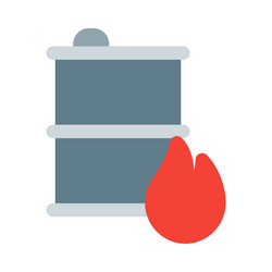 Container with hazardous flammable liquid Vector Image