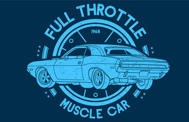 American muscle full throttle Royalty Free Vector Image