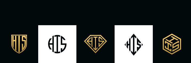 Initial letters gaz logo designs bundle Royalty Free Vector