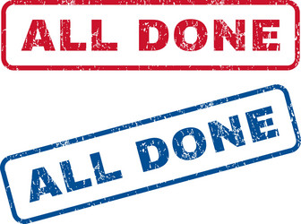 All done rubber stamp Royalty Free Vector Image