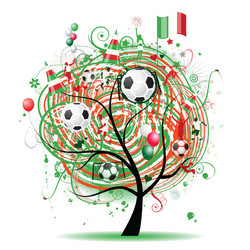 Football tree design Royalty Free Vector Image