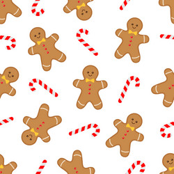 Cute cartoon gingerbread man Royalty Free Vector Image
