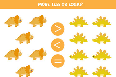 Compare how many birds are there more or less Vector Image