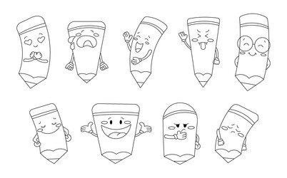 Chocolate bar character cartoon coloring page Vector Image