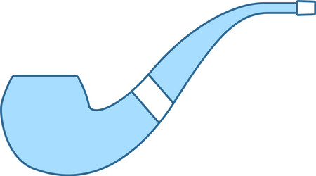 One-piece smoking pipe Royalty Free Vector Image