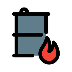 Container with hazardous flammable liquid Vector Image