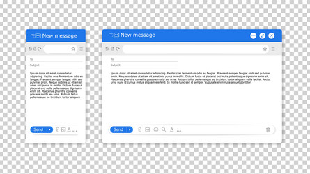 Email mockup online mail ui window for message Vector Image
