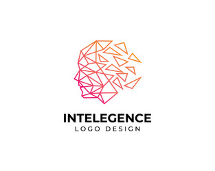 Human artificial intelligence logo Royalty Free Vector Image