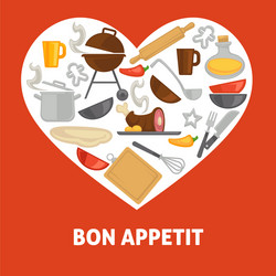 I love cooking poster Royalty Free Vector Image