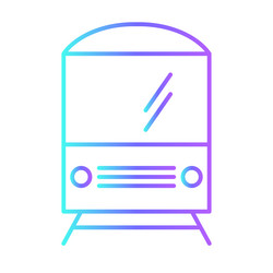 Train transportation icons with purple blue Vector Image