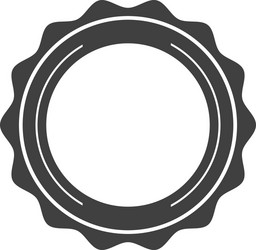 Circle seal frame icon Royalty Free Vector Image