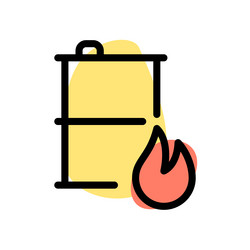 Container with hazardous flammable liquid Vector Image