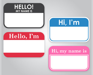 Simple colorful name tag to mark our books Vector Image