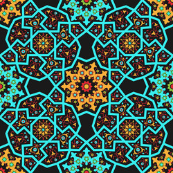 Multicolor pattern ethnic and islamic style design