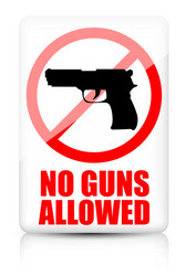No guns allowed sign Royalty Free Vector Image