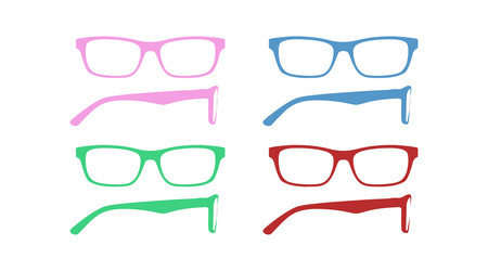 Different color glasses frames Royalty Free Vector Image