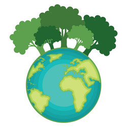 Go green world planet Royalty Free Vector Image