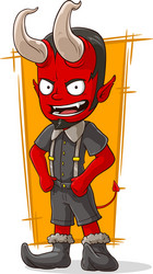 Short red devil horns Royalty Free Vector Image