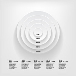 Concentrate chart color infographics step Vector Image