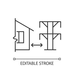 Electric power lines transmitting electricity Vector Image