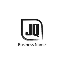 Initial letter jq logo template design Royalty Free Vector