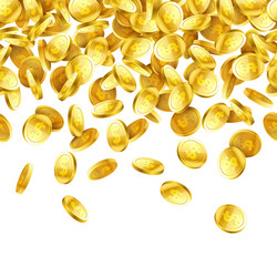 Flying gold coins Royalty Free Vector Image - VectorStock