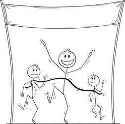 Person running or track cartoon stick figure Vector Image