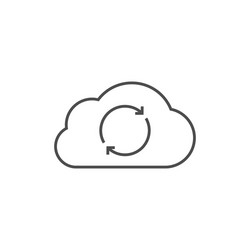 Cloud computing sync icon Royalty Free Vector Image