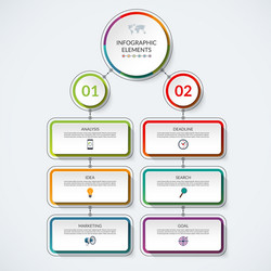 Gced goals rectangle infographic template Vector Image