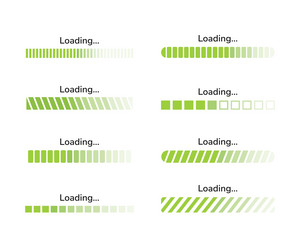 Progress loading bar icons or load sign Royalty Free Vector