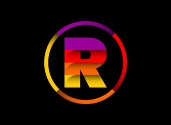 Colorful Paint Splashes Font Letter R Vector Images (40)
